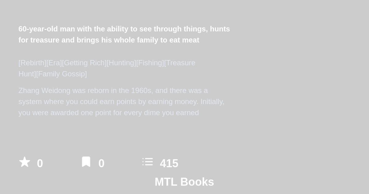 60-year-old man with the ability to see through things, hunts for ...