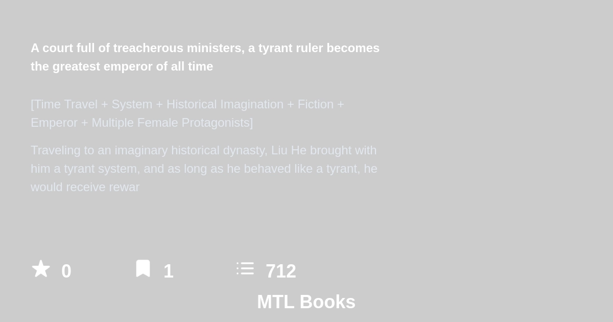 A court full of treacherous ministers, a tyrant ruler becomes the ...