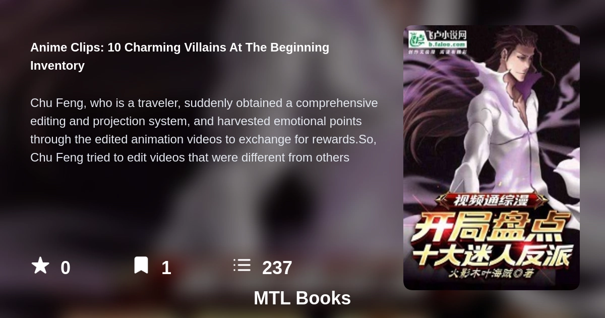 Anime Clips: 10 Charming Villains At The Beginning Inventory | MTL Books