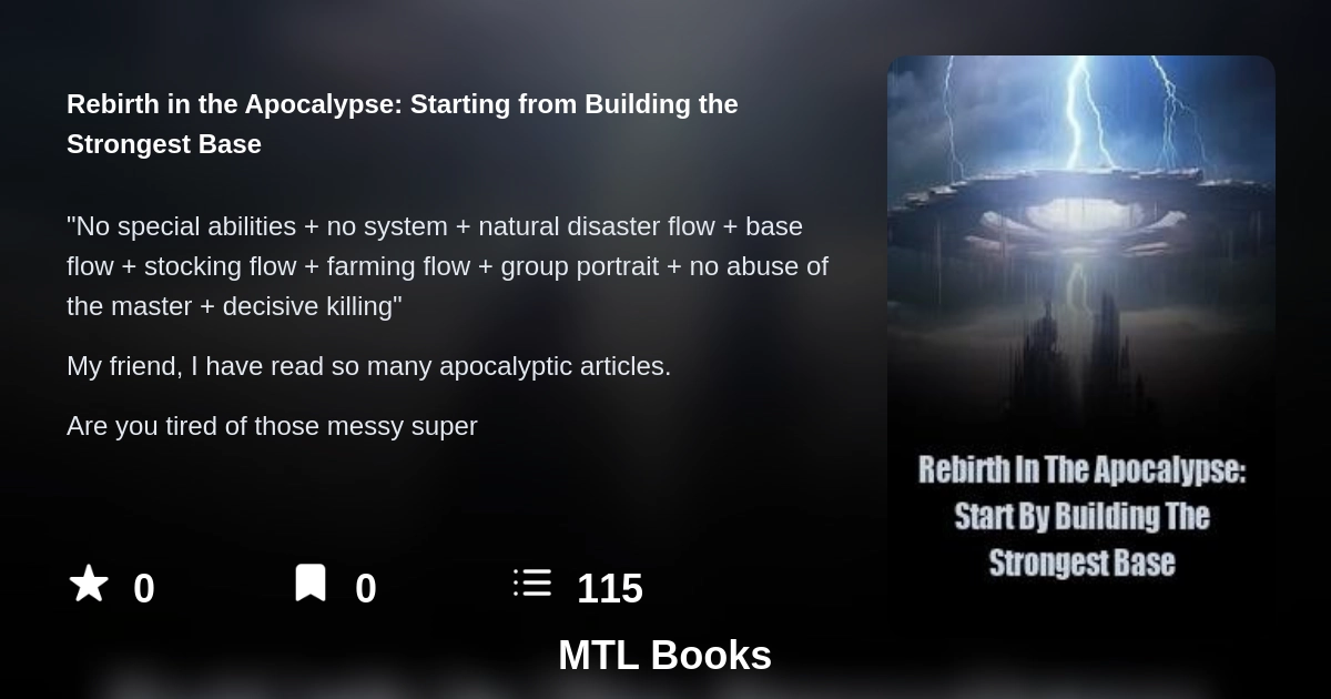 Rebirth in the Apocalypse: Starting from Building the Strongest Base
